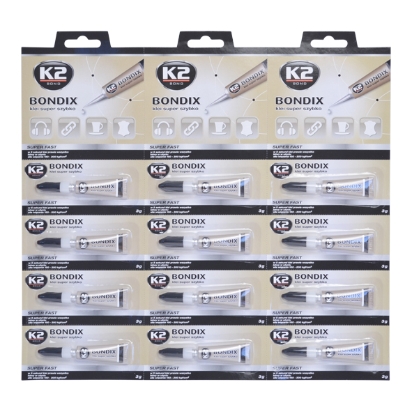 K2 BONDIX 3 g - sekundové lepidlo (balení 12 ks)